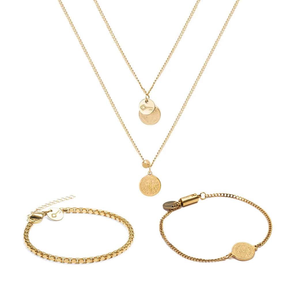 Kit Dublin de Escapulário e Pulseiras: Disick, Tom e Paco - Key Design